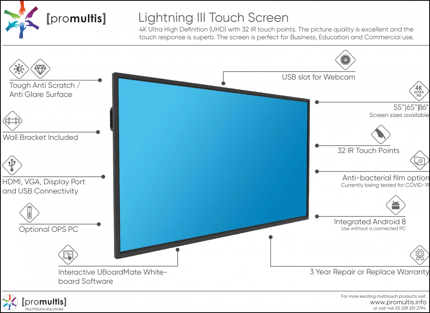 Promultis Product Data Sheets - Promultis Touchscreen Technology
