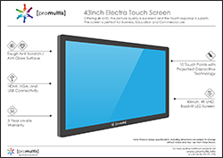 Promultis Product Data Sheets - Promultis Multitouch Technology