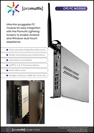 Promultis Product Manuals - Promultis Multitouch Technology